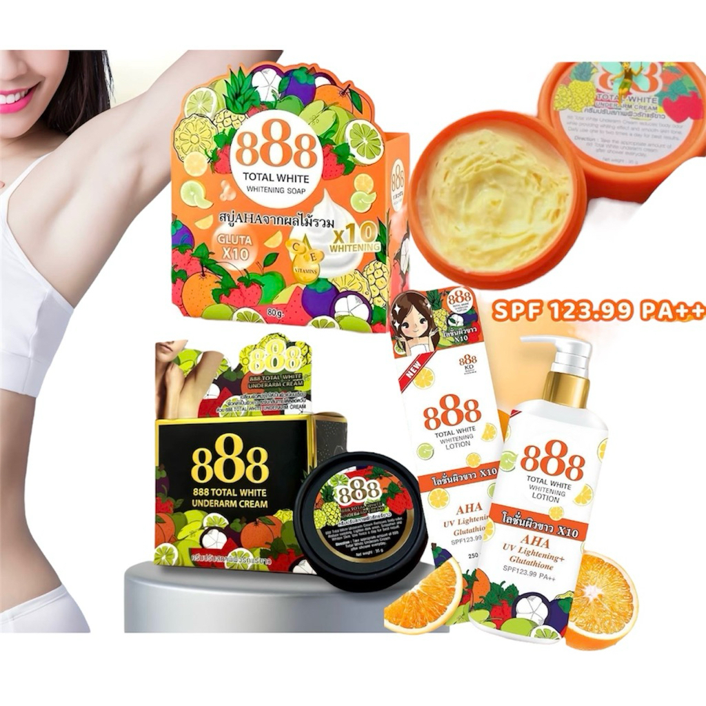888 Total White Underarm Whitening Cream, Lotion and Soap | Shopee ...
