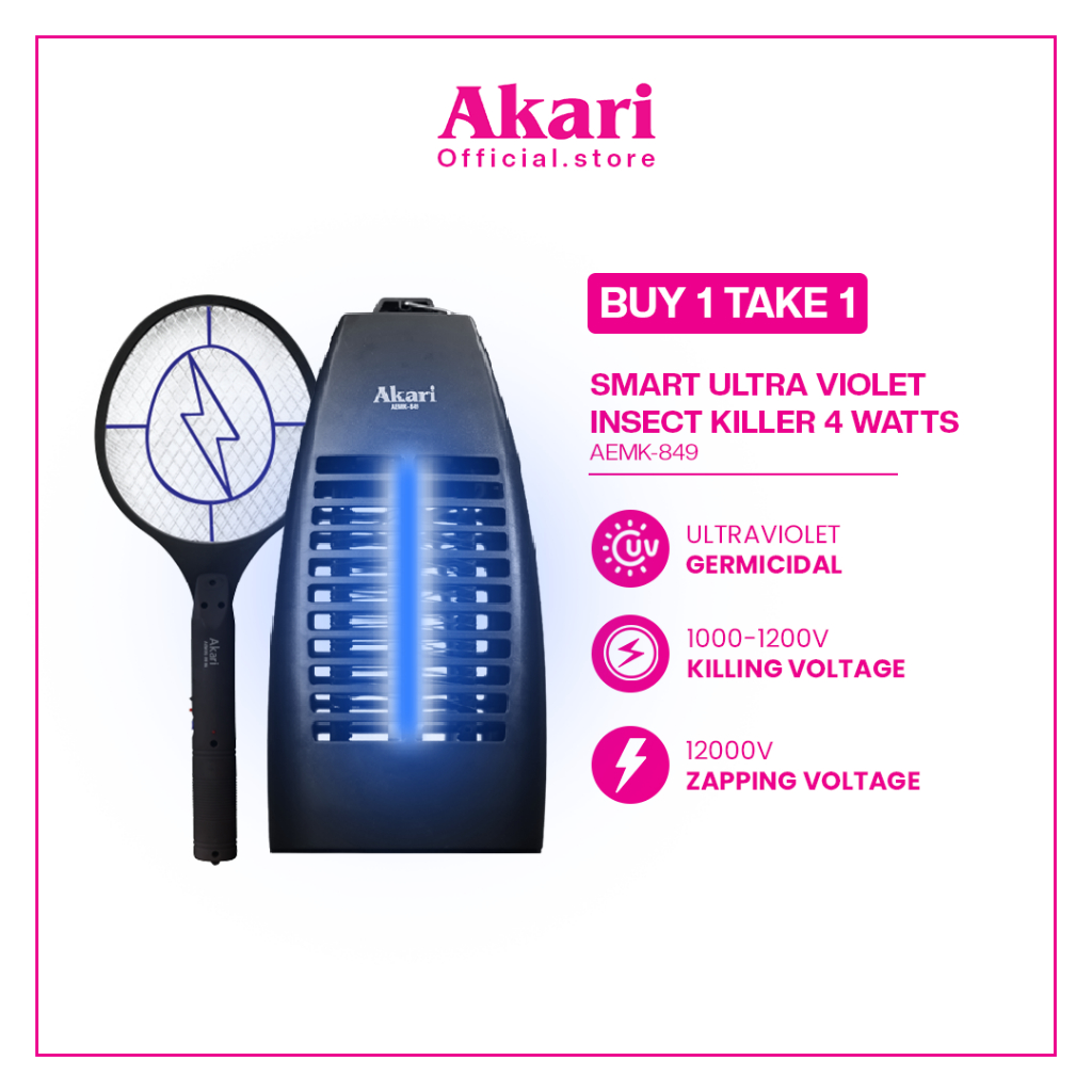 Akari Smart Ultra Violet Insect Killer 4 Watts (AEMK-849) + Mosquito ...