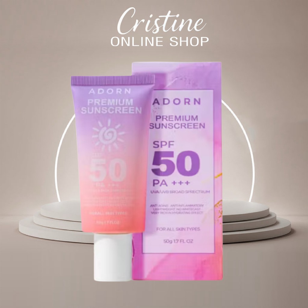ADORN Premium Sunscreen Face Body SPF 50 Jamil Sun Protect Sunblock ...