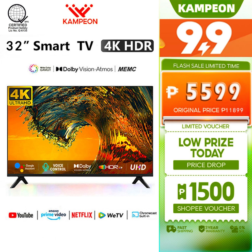 Expose Smart tv 32 inch 4K Smart LED TV FHD 43 inch Digital Smart TV ...