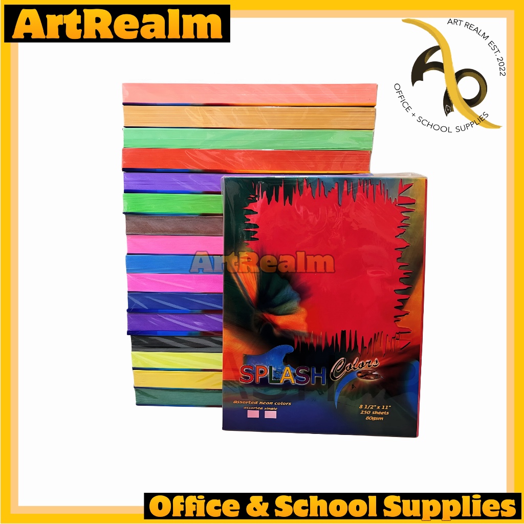 Splash Colored Paper [ Letter Size ] [ 80gsm ] [ 250 Sheets ] | Shopee ...