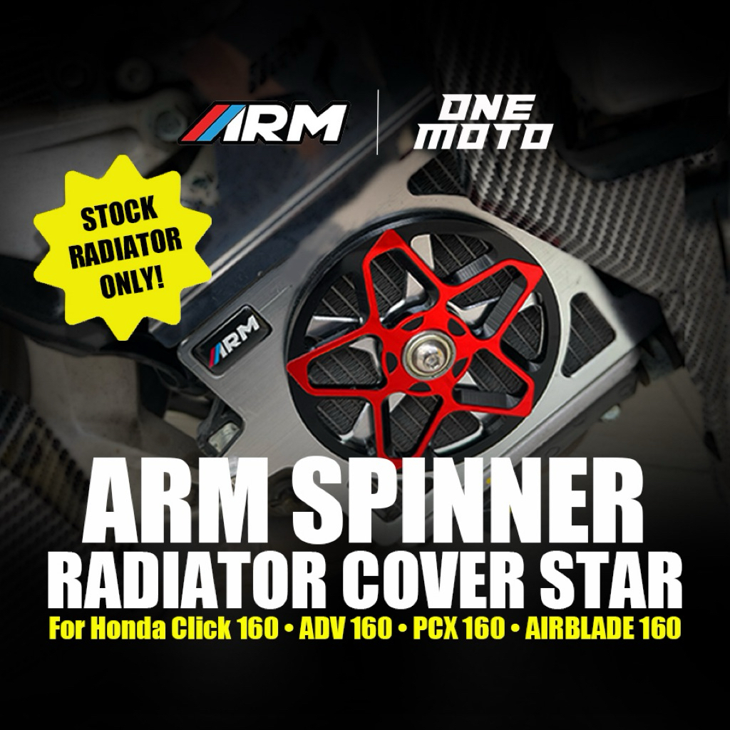 ARM 3D RADIATOR COVER Star Type Spinner (For Honda Click 160, ADV 160 ...