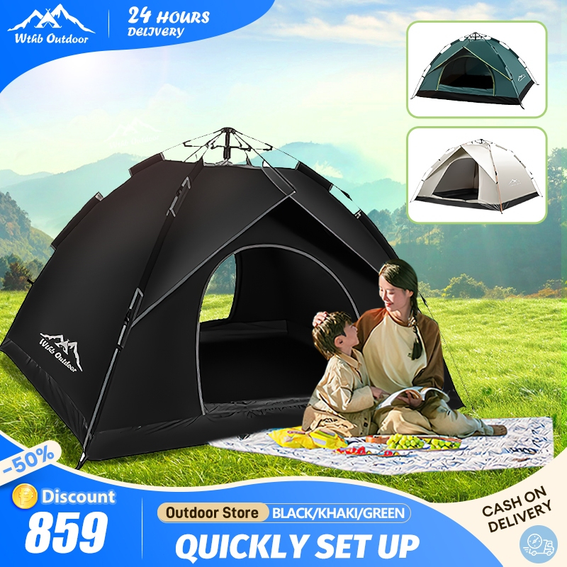 Wthb Outdoor Automatic Tent Outdoor Foldable Dome Tent For Camping Pop ...