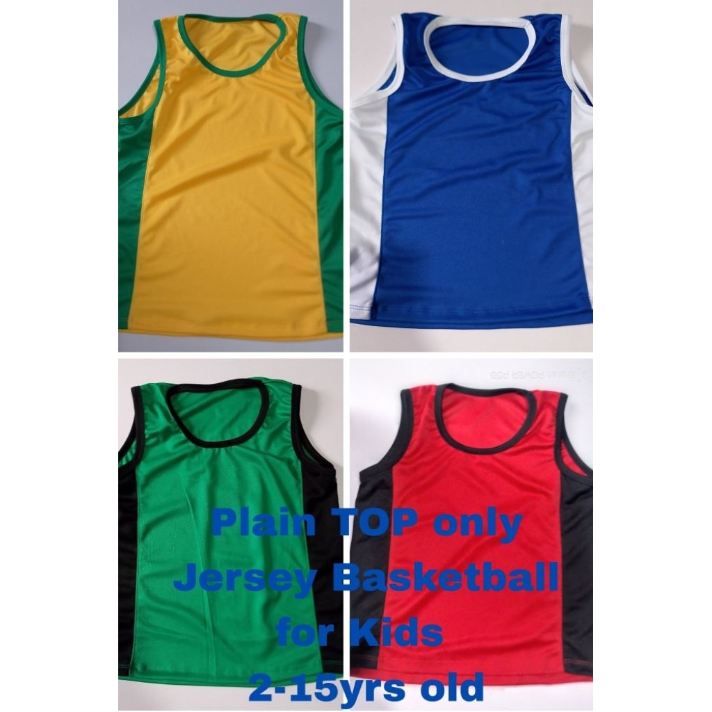 PLAIN TOP only Sando basketball Jersey for kids 2-15yrs old | Shopee ...