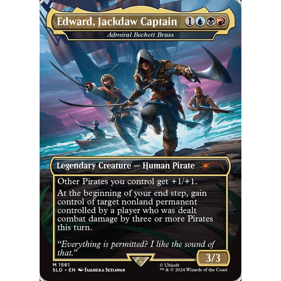 MTG Secret Lair : Lethal Legends // Edward, Jackdaw Captain - Admiral ...