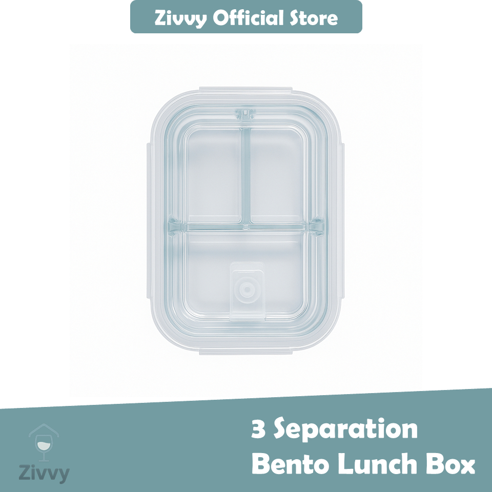 Trio Bento Lunch Box [3 Compartments] | Leak-Proof | Food Container ...