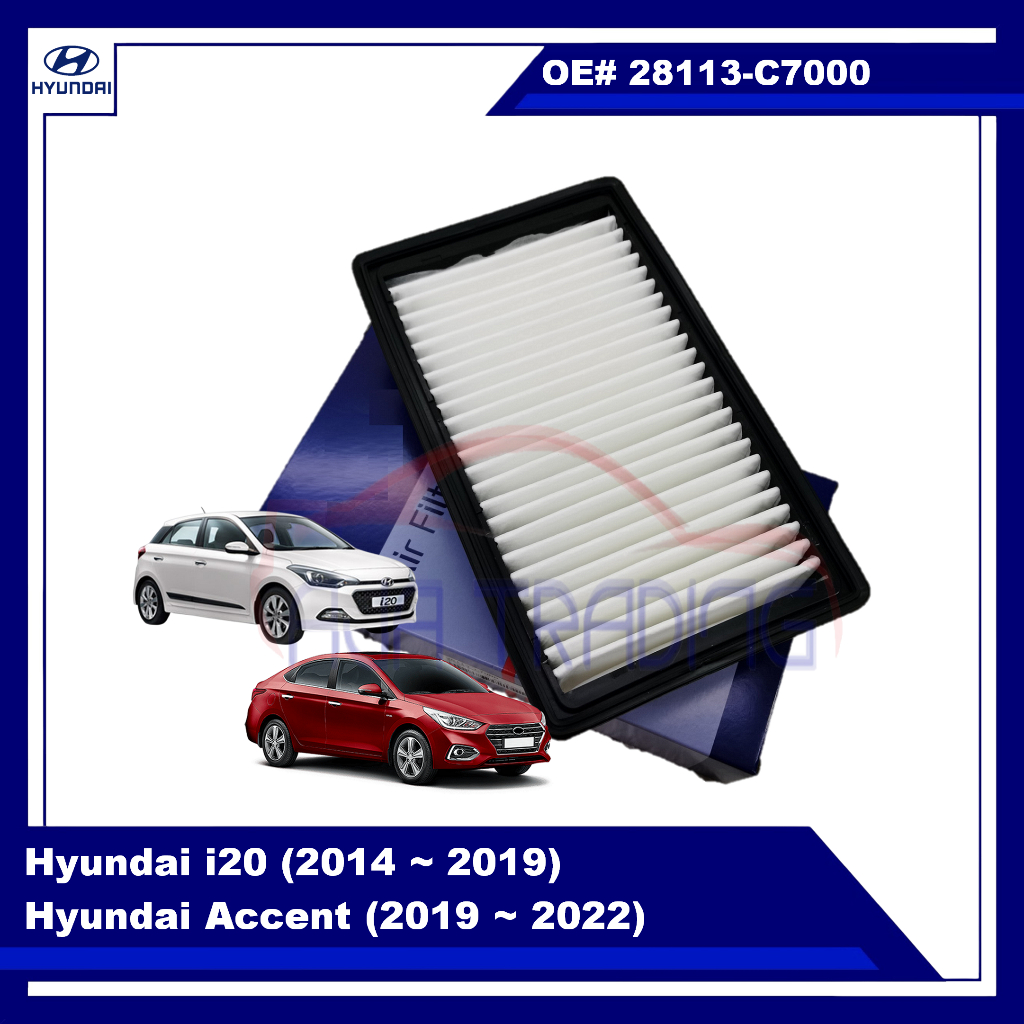 Air Filter for Hyundai Accent (2019 - 2023), Hyundai i20 (2014 - 2023 ...