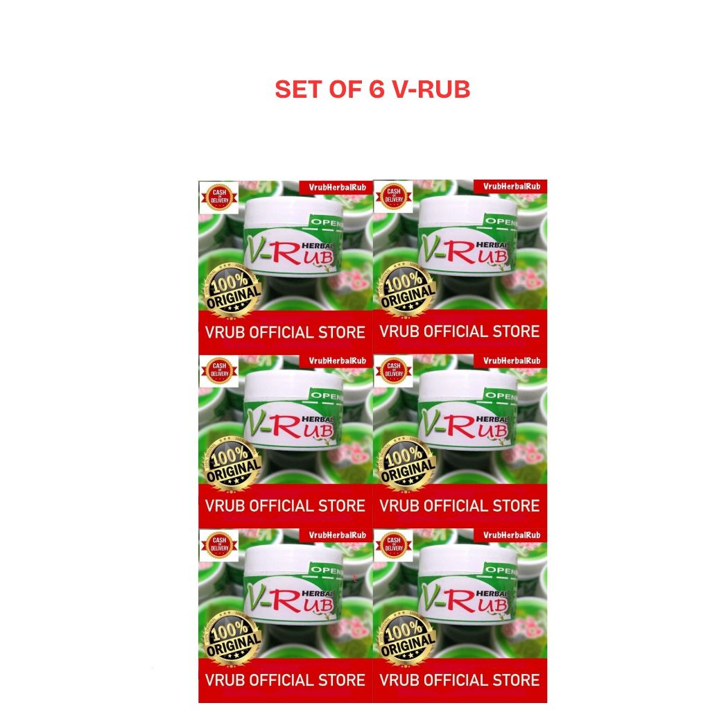 Herbal V-Rub for Cold Symptoms and Pain Relief, set of 6pcs. | Shopee ...