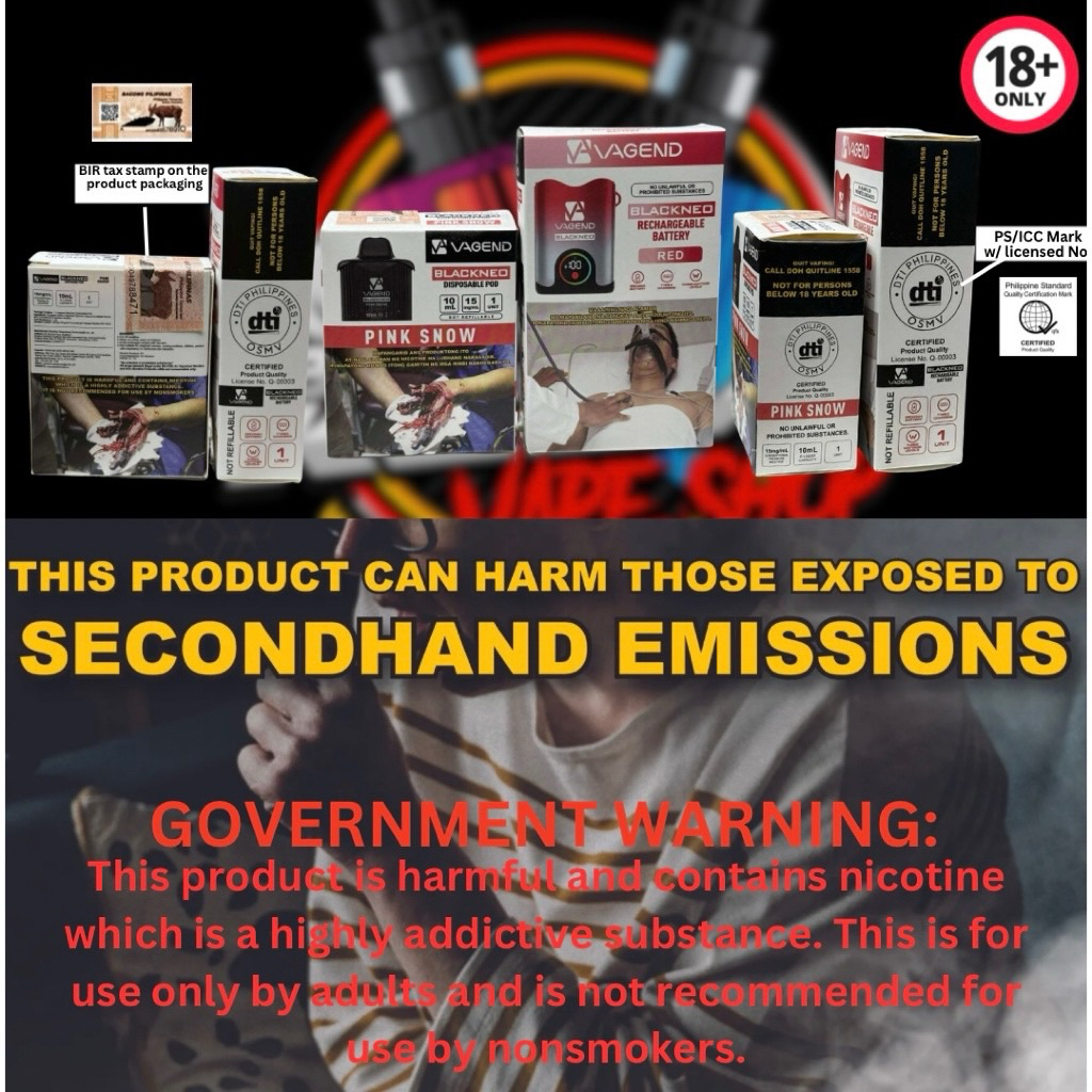 ORIGINAL VAGEND BLACKNEO (SEPERATE BATTERY AND PODS) | Shopee Philippines