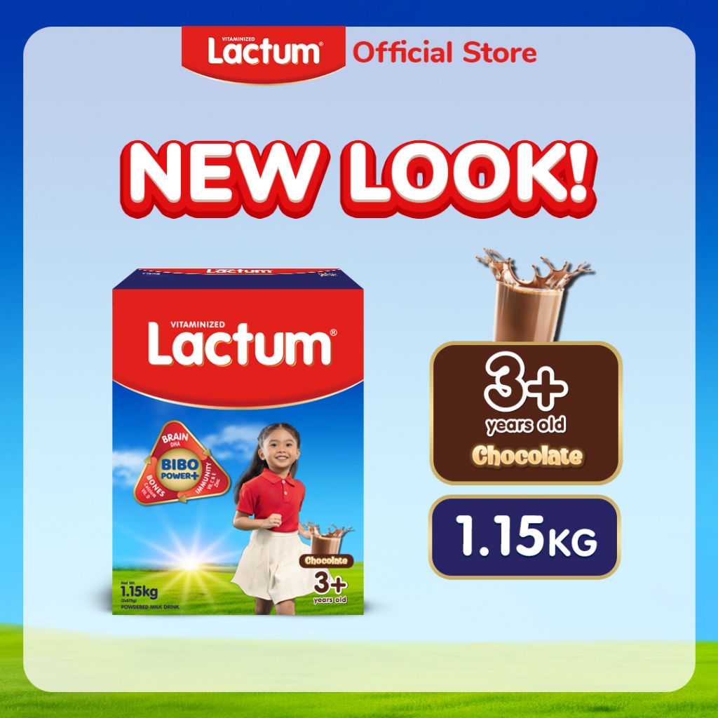 Lactum 3+ Chocolate Powdered Milk Drink for Children Above 3 Years Old ...