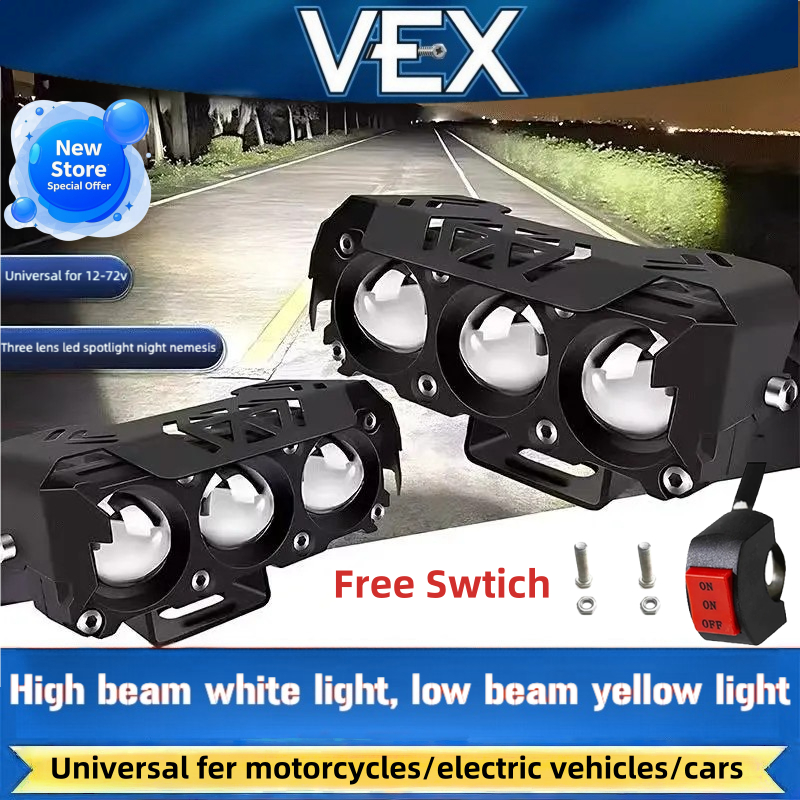 VEX Universal 3-LED Super Bright Spot&Fog Light | Mini Driving Light ...