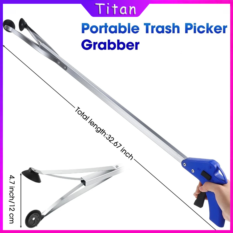 Foldable Garbage Picker Tong Claw Pick Up Stick Picking Tool Waste ...