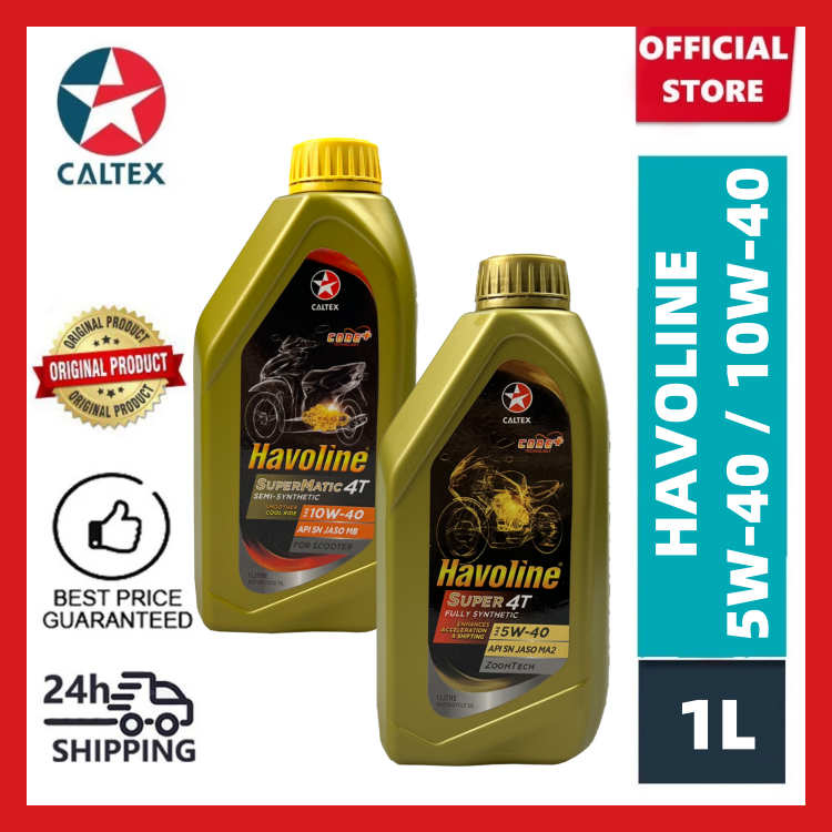 Caltex Havoline Super 4T Semi Synthetic 10W40/5W40 1 Liter fully ...