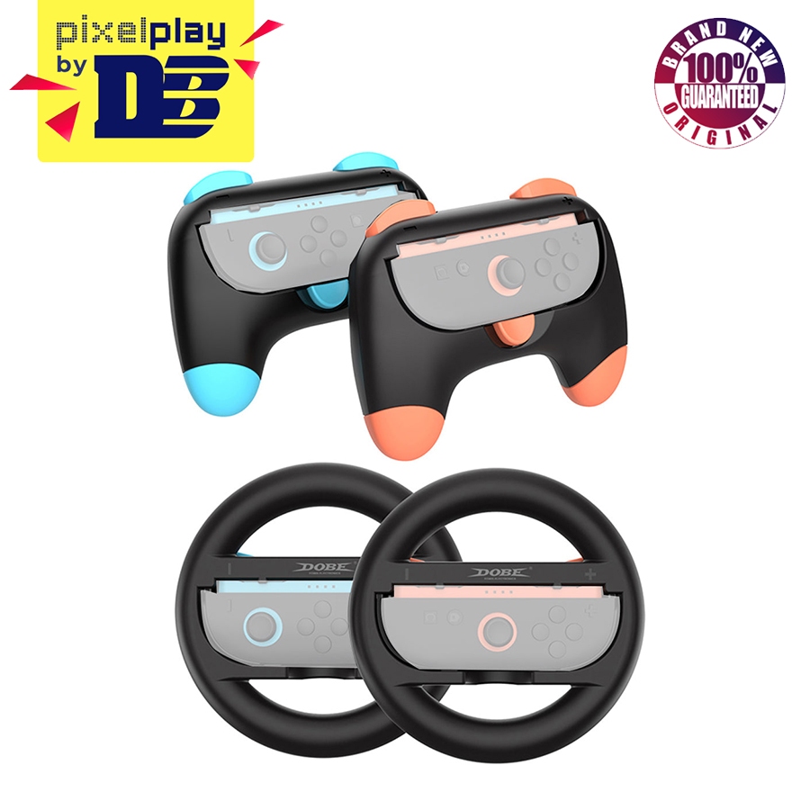 Dobe Controller Grip & Full-Circle Steering Wheel Kit for Nintendo ...