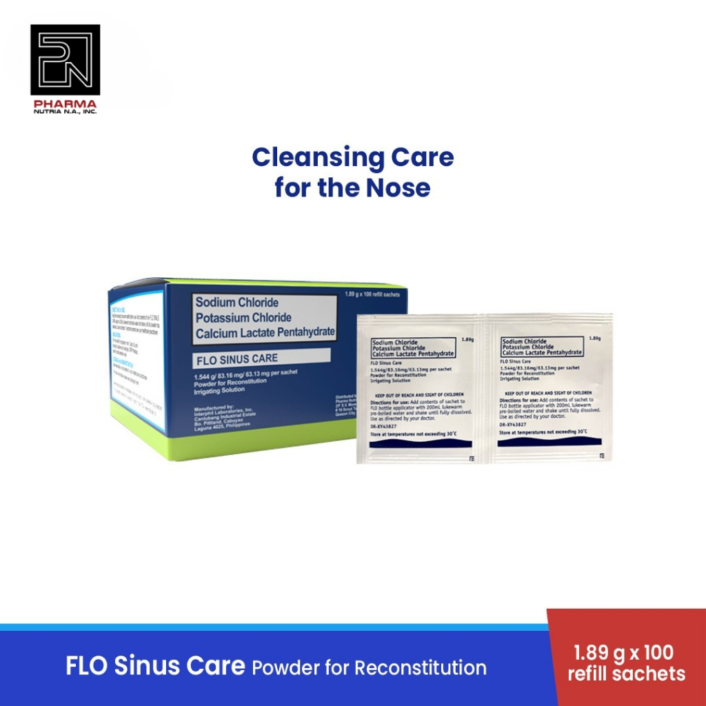 FLO Sinus Care Refill Sachet 100s - Nasal & Sinus Irrigation Solution ...