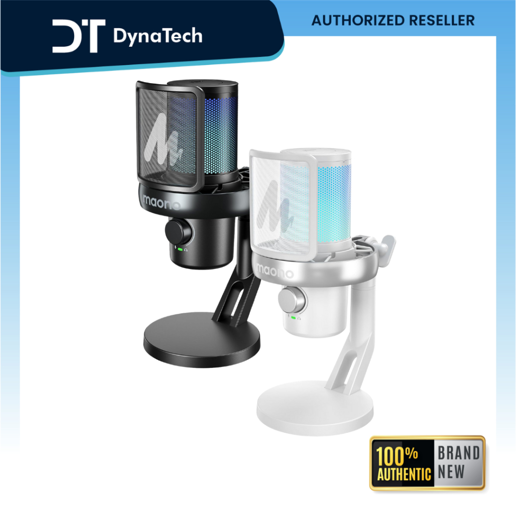 Maono DM40 Pro Wireless RGB Condenser Gaming Desktop Microphone ( Black ...