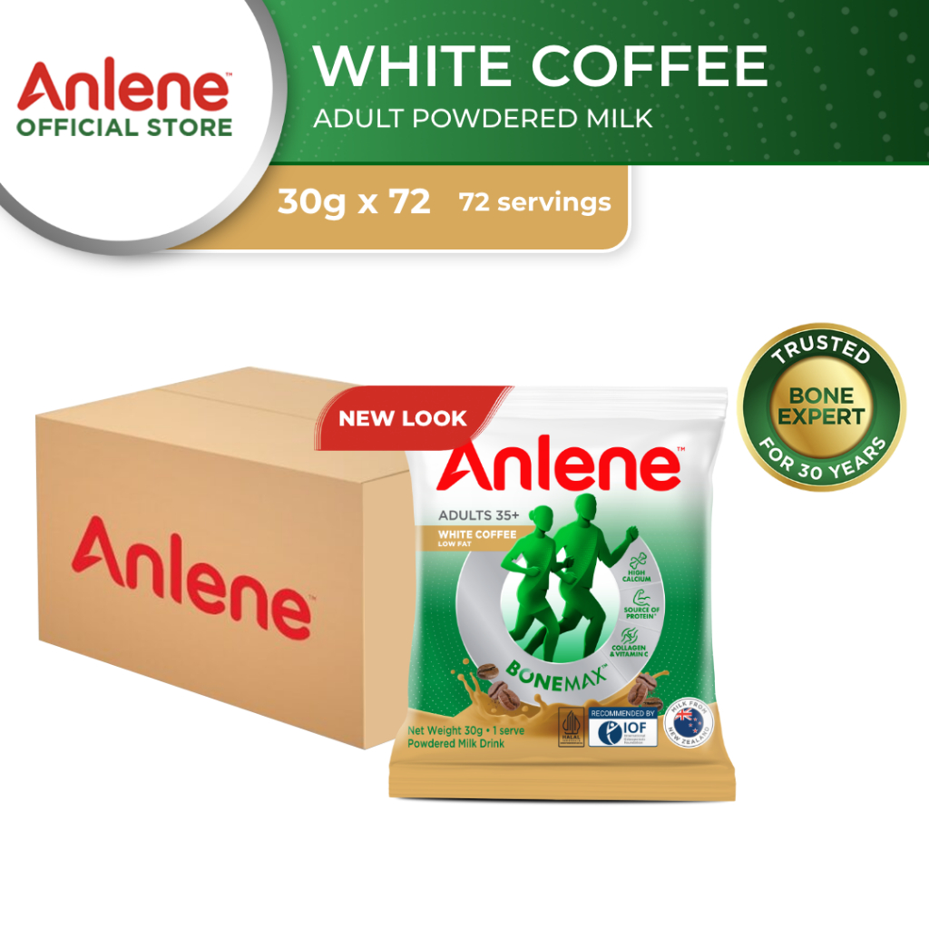 Anlene Bonemax Adult Milk Powder White Coffee 30G | 1 Case | Shopee ...