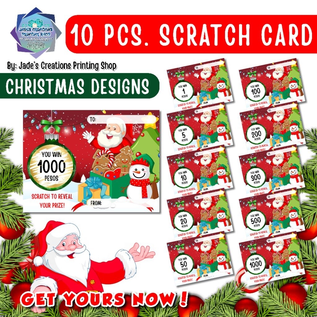Christmas Scratch Cards Design 2 | Shopee Philippines