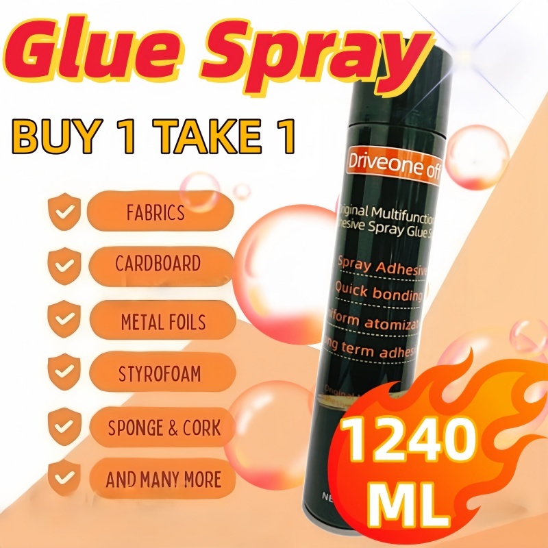 【BUY 1 TAKE 1】1240ML glue spray strong adhesive quick drying multi ...