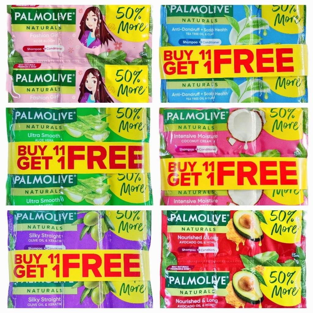 Palmolive Naturals Hair Shampoo 12 Sachet | Shopee Philippines