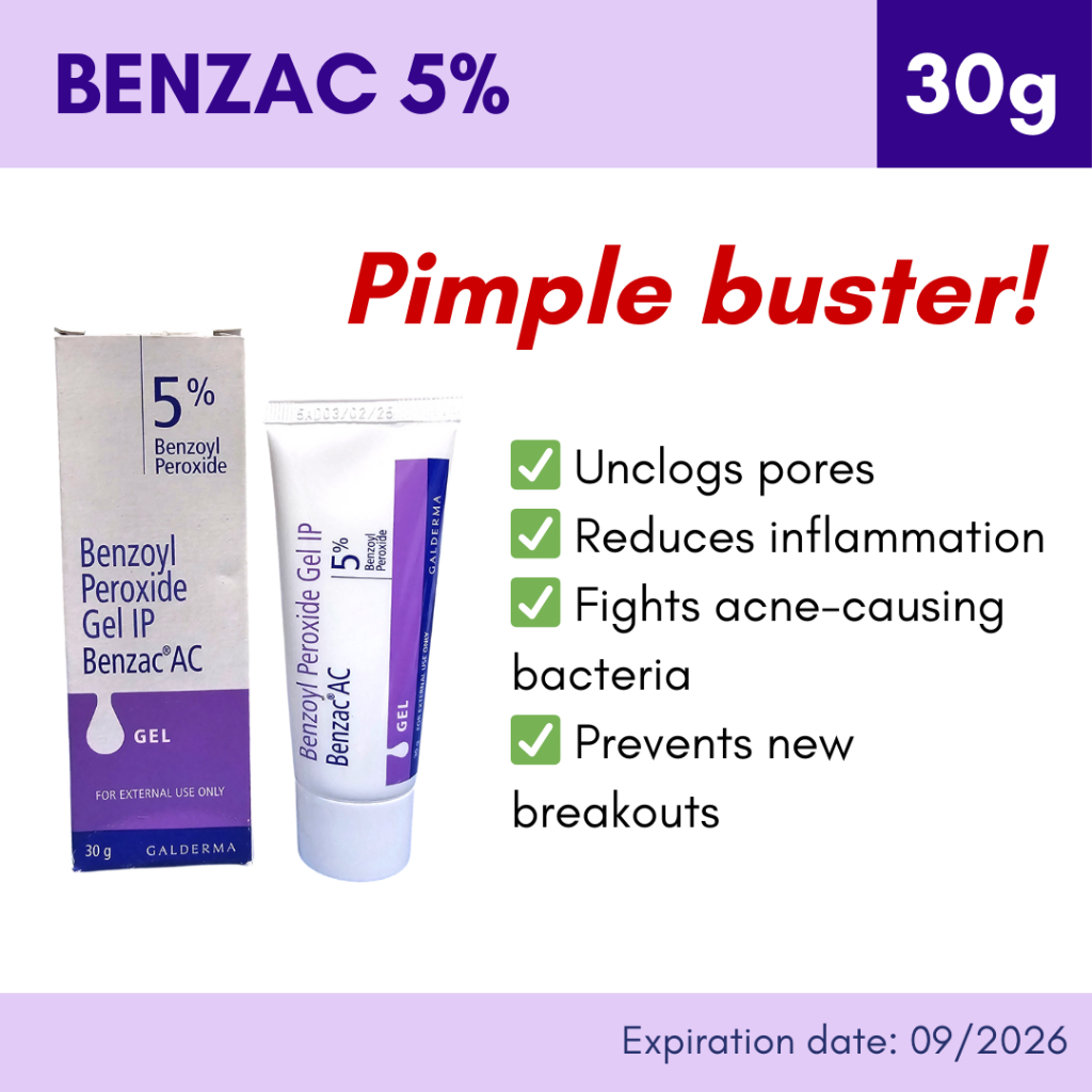 Benzac® Acne Care Gel – Benzoyl Peroxide for Breakout & Oil Control ...