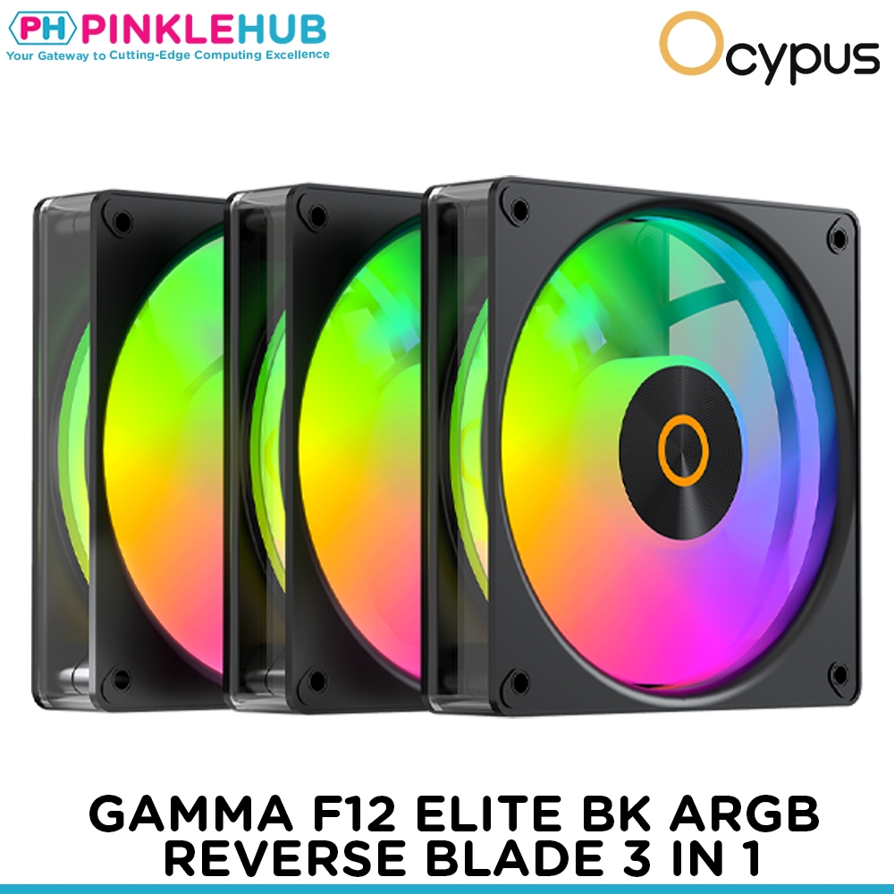 OCYPUS GAMMA F12 ELITE BLACK/WHITE ARGB REVERSE BLADE 3 IN 1 | Shopee ...