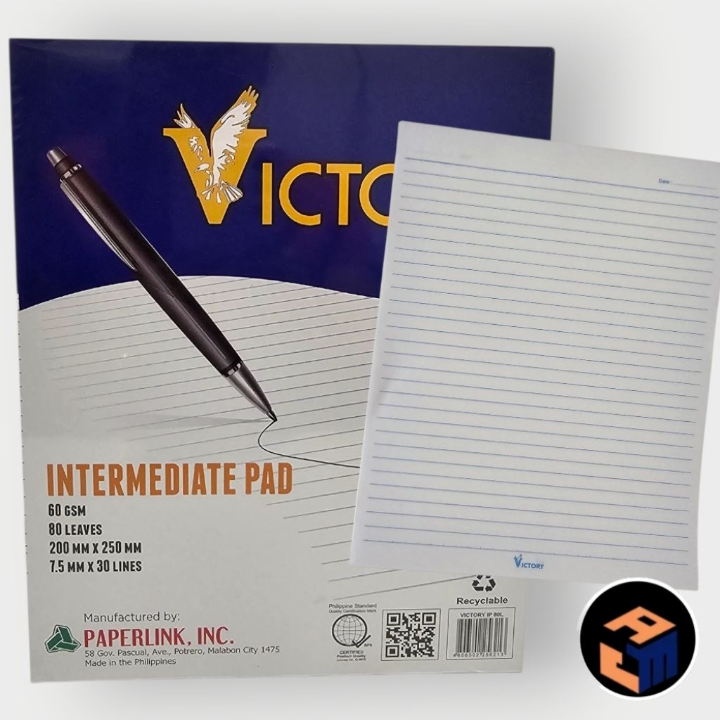 Victory Intermediate Pad 80 Leaves Set of 2 Pads | Shopee Philippines