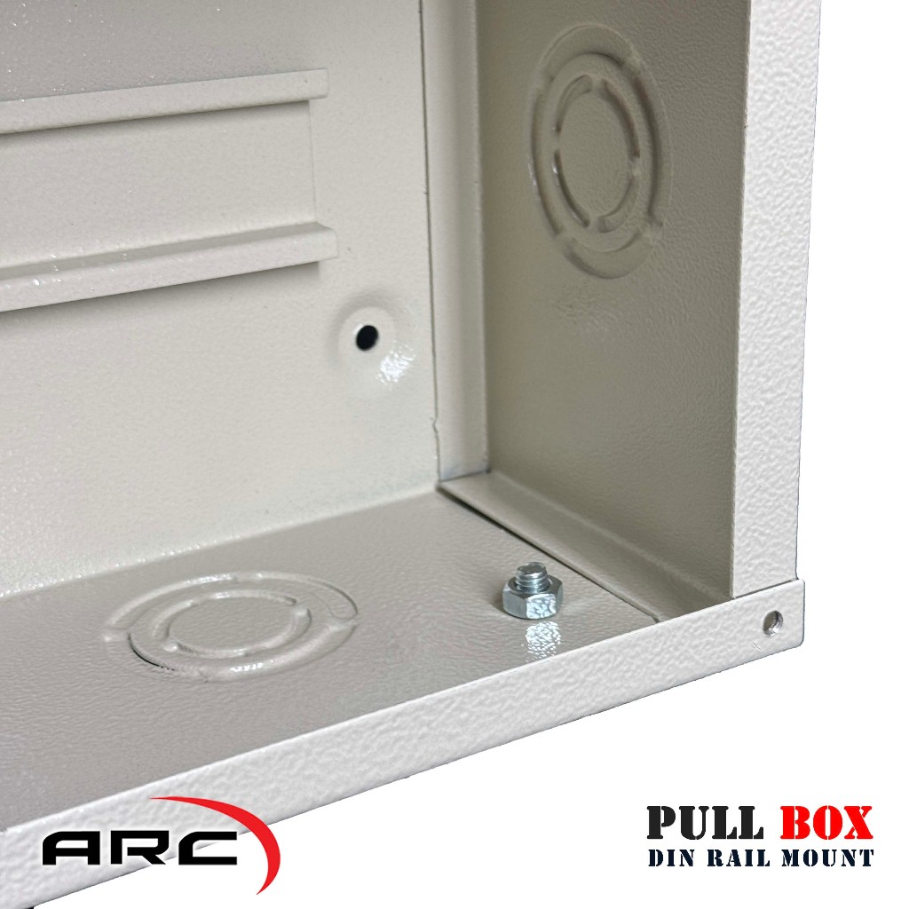 ARC Nema1 Pull Box 18 Gauge with DIN RAIL mount and ground Metal ...