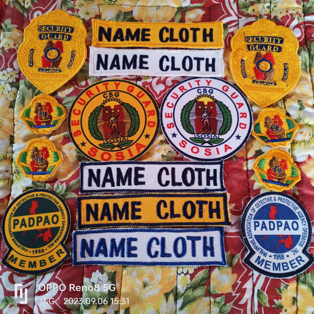 Padpao, Sosia, Name Cloth (patches) Unisex | Shopee Philippines