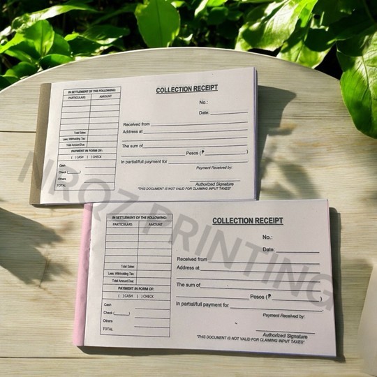 (GENERIC) COLLECTION RECEIPT 4X7 | Shopee Philippines