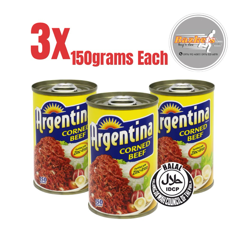 Argentina Corned Beef 150g / 3X - 100 % Pure Beef, Halal by Bazkets ...
