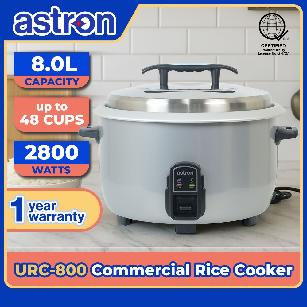 Astron URC800 8L Commercial Rice Cooker - Heavy Duty | Up to 48 cups ...