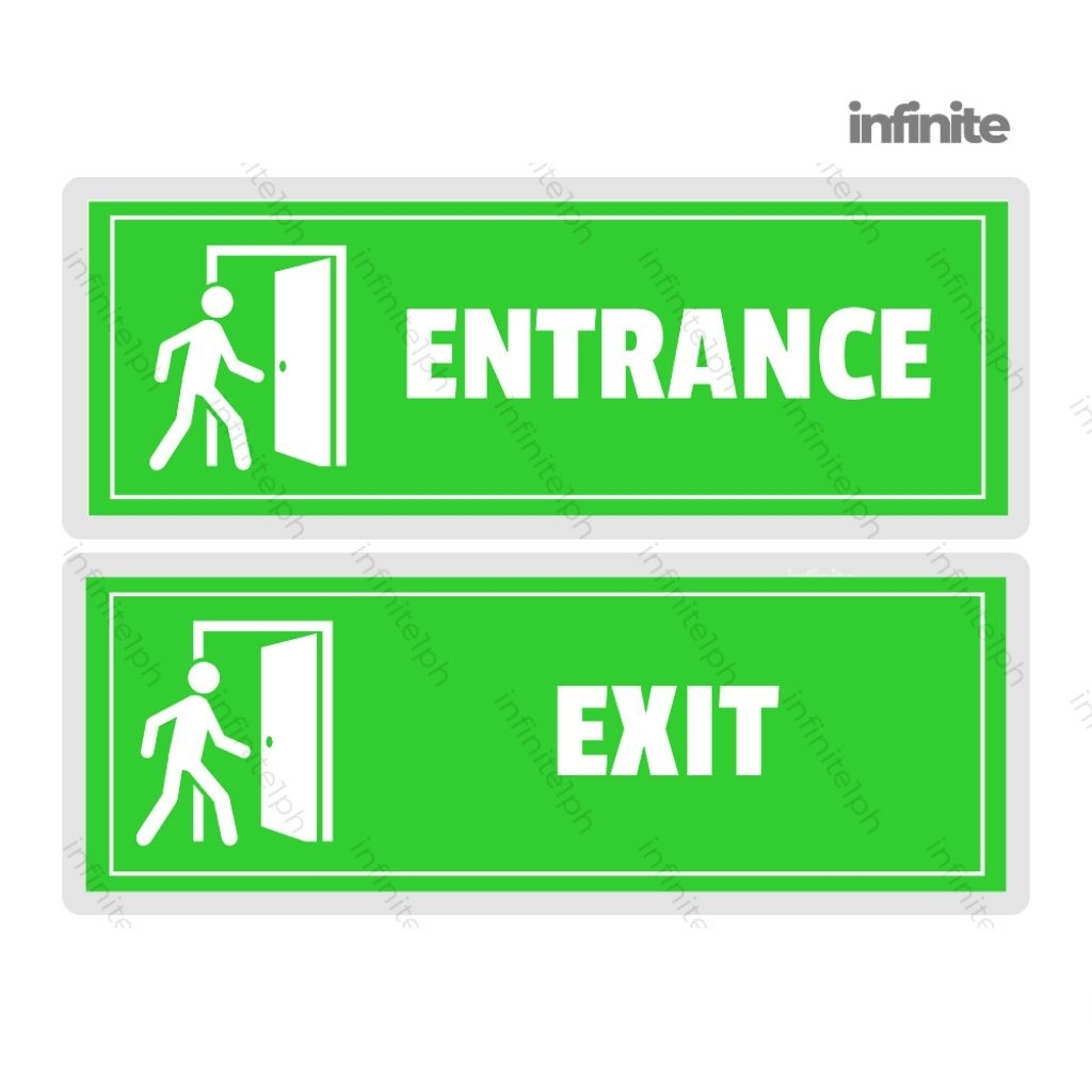 Entrance/Exit - Laminated Signage 4 x 11 inches | Shopee Philippines