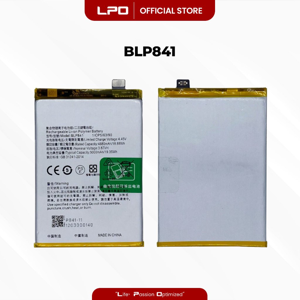 LPO Cellphone Battery BLP841 Compatible With Realme 8 2021 RMX3085 ...