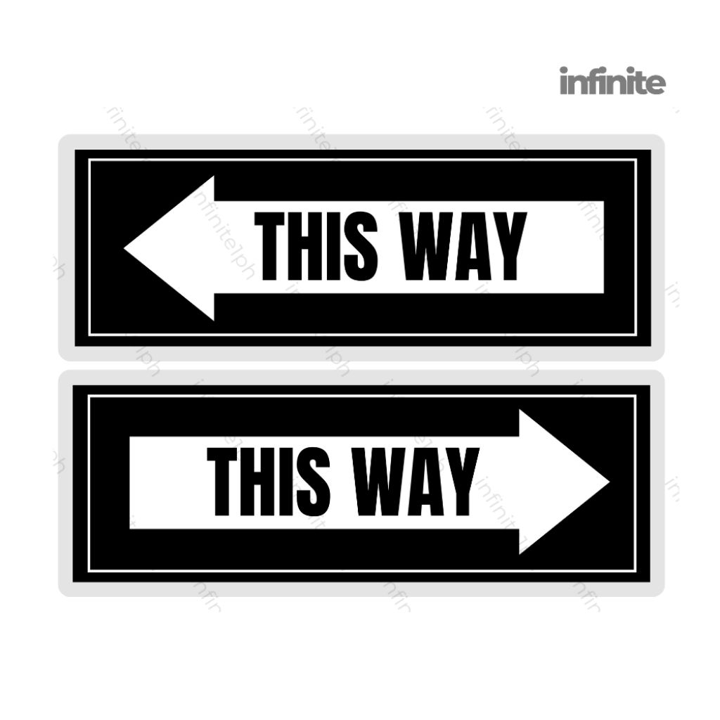 This Way Sign - Laminated Signage 4 x 11 inches | Shopee Philippines