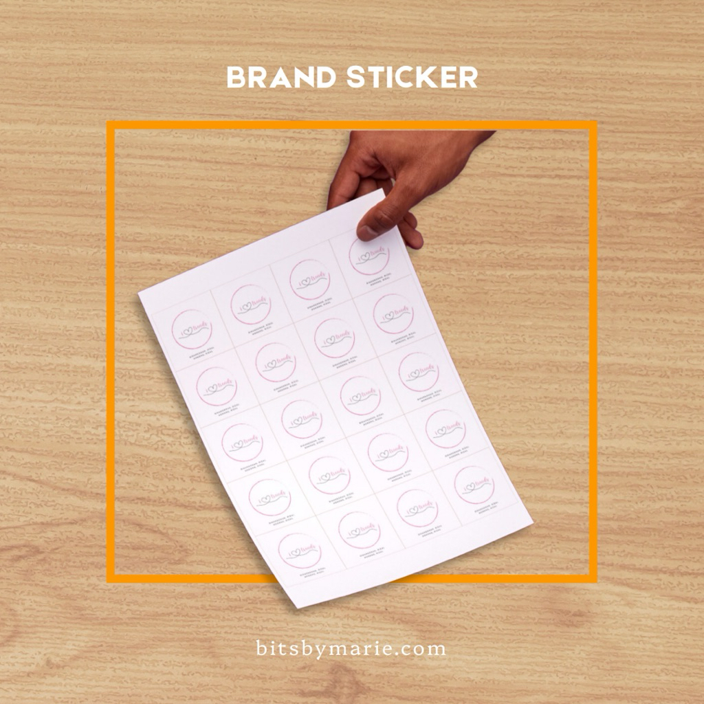Personalized A4 Size Label Sticker Brand Sticker Notebook Sticker ...