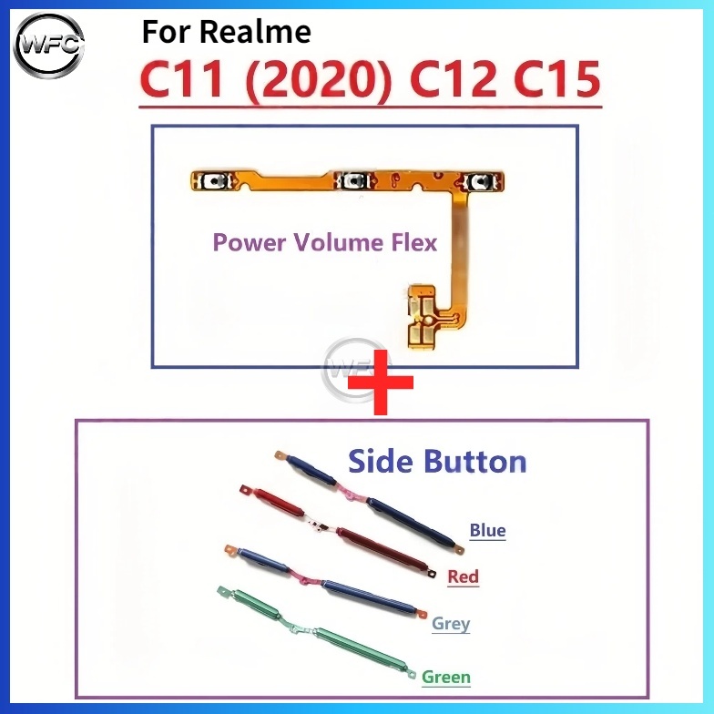 Power On Off Button Flex And Volume Up Down Button Flex For Realme C11 2021 C12 C15 | Shopee ...
