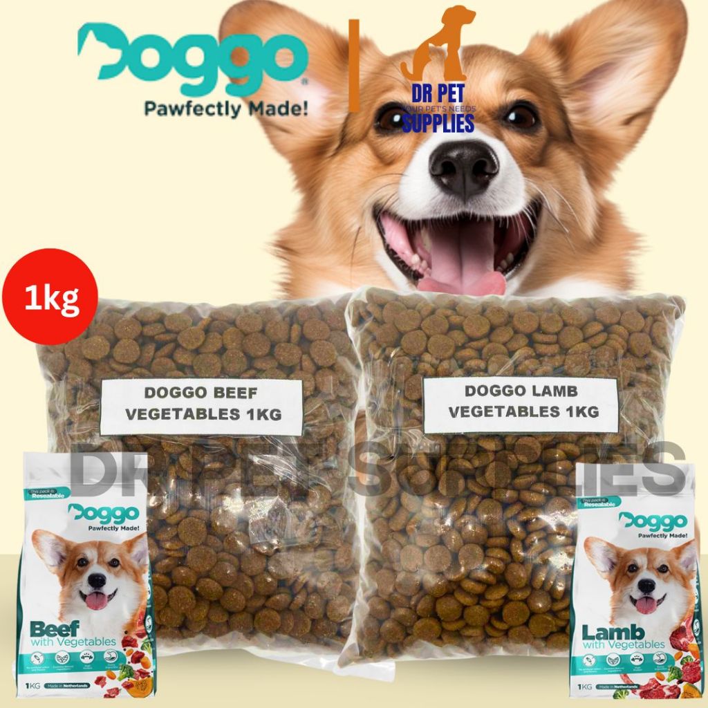 1kg Doggo All Stages Adult Puppy Healthy Skin Coat Beef Lamb Vegetables ...