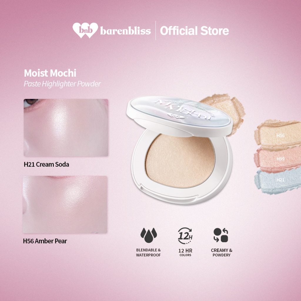 barenbliss BNB Moist Mochi Paste Powder Highlighter | Long Lasting ...
