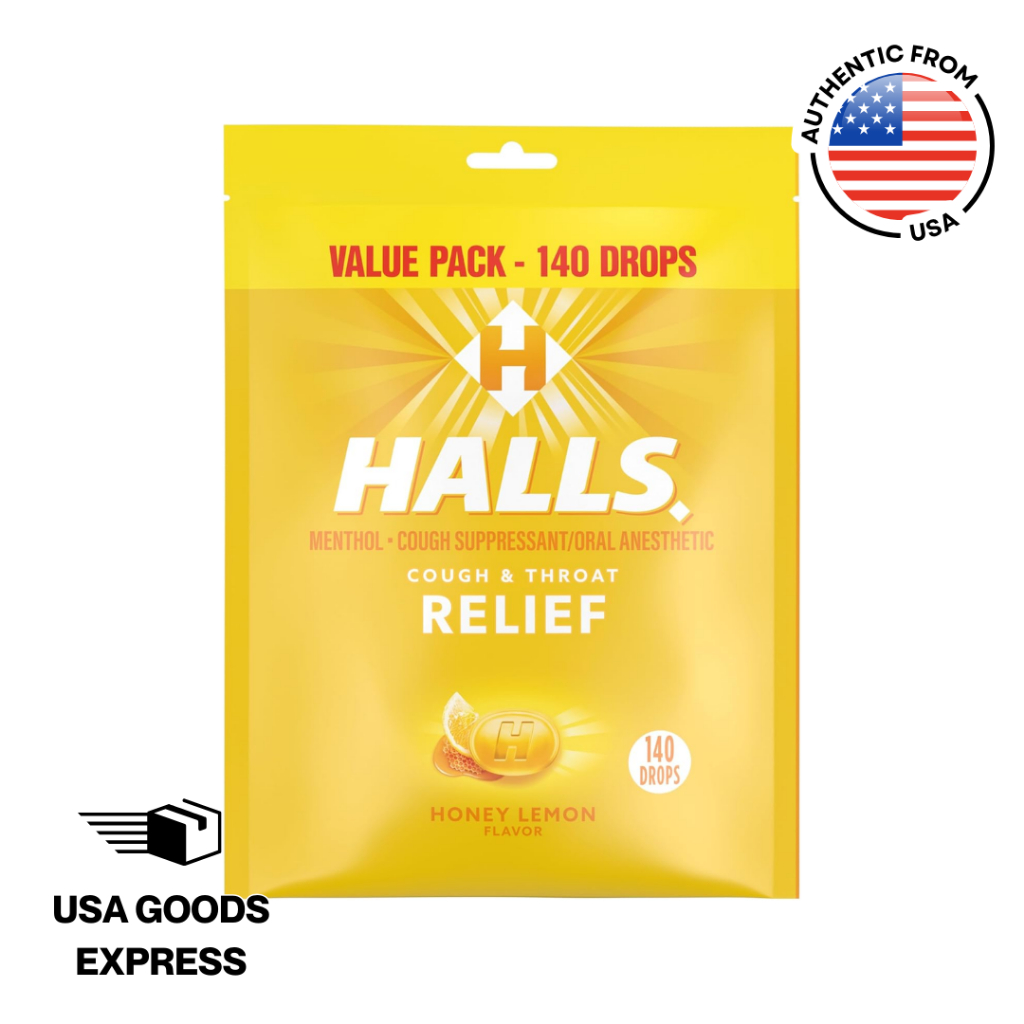 Halls Relief Honey Lemon Cough & Throat Relief Value Pack, 140 Drops | Shopee Philippines
