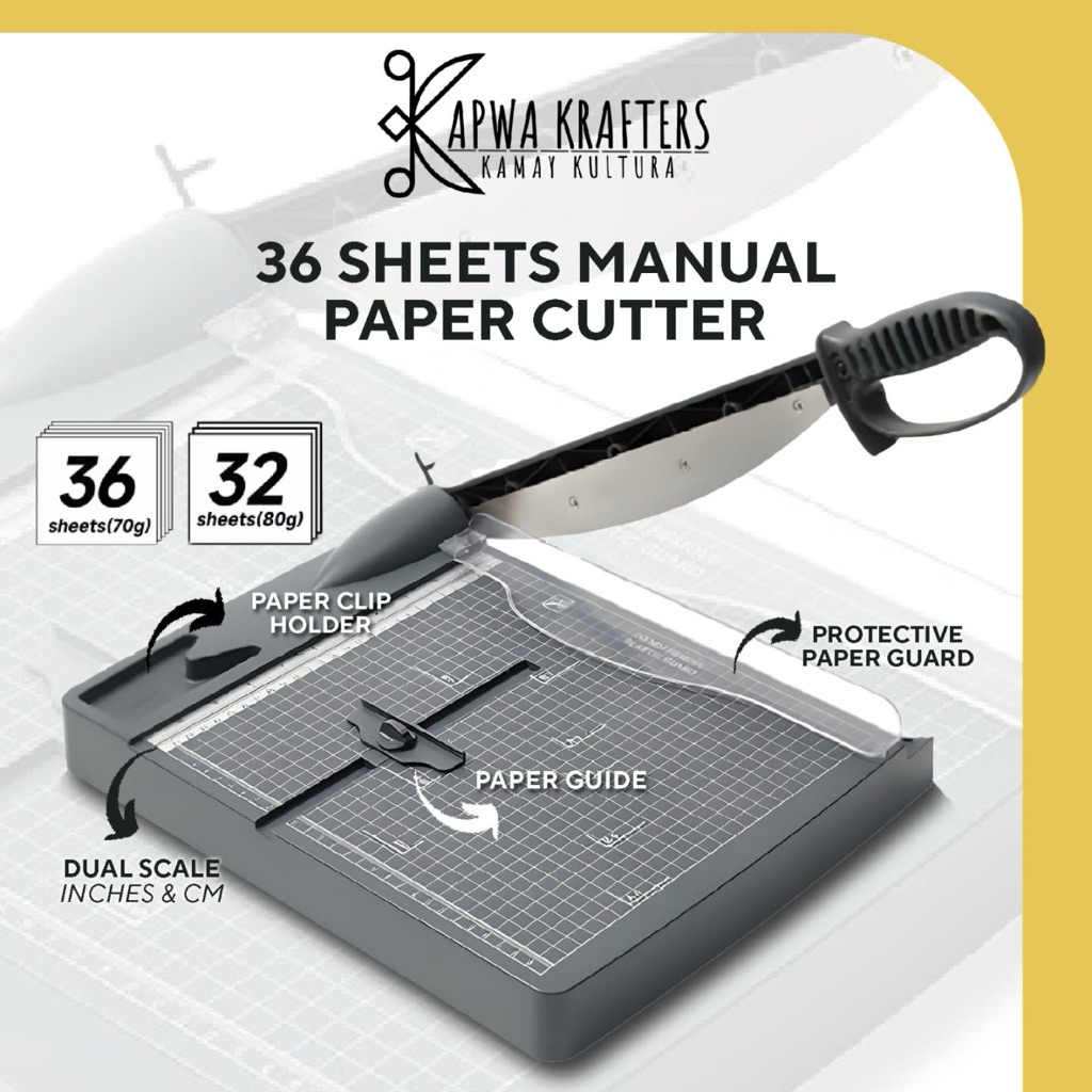 36 Sheets Manual Paper Cutter Guillotine Paper Cutter A4 Photo Trimmer ...