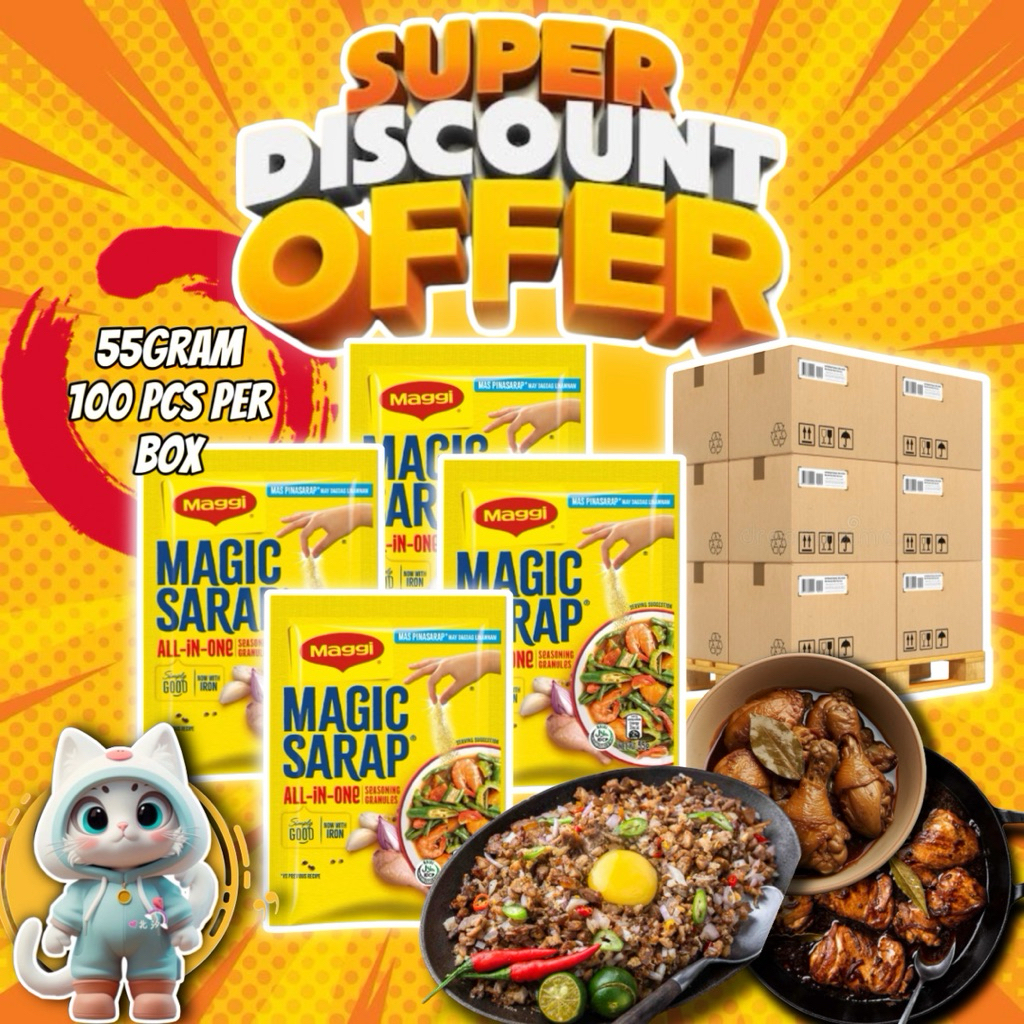 Maggi Maagic Saarap All-In-One Seasoning Granules 55g x 100pcs Per Box ...