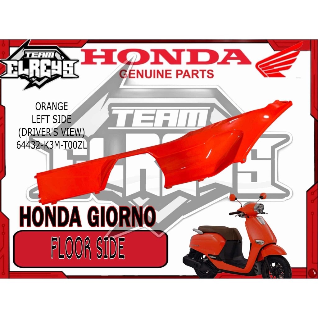 STOCK FLOOR SIDE COVER FOR HONDA GIORNO (ORANGE) | Shopee Philippines