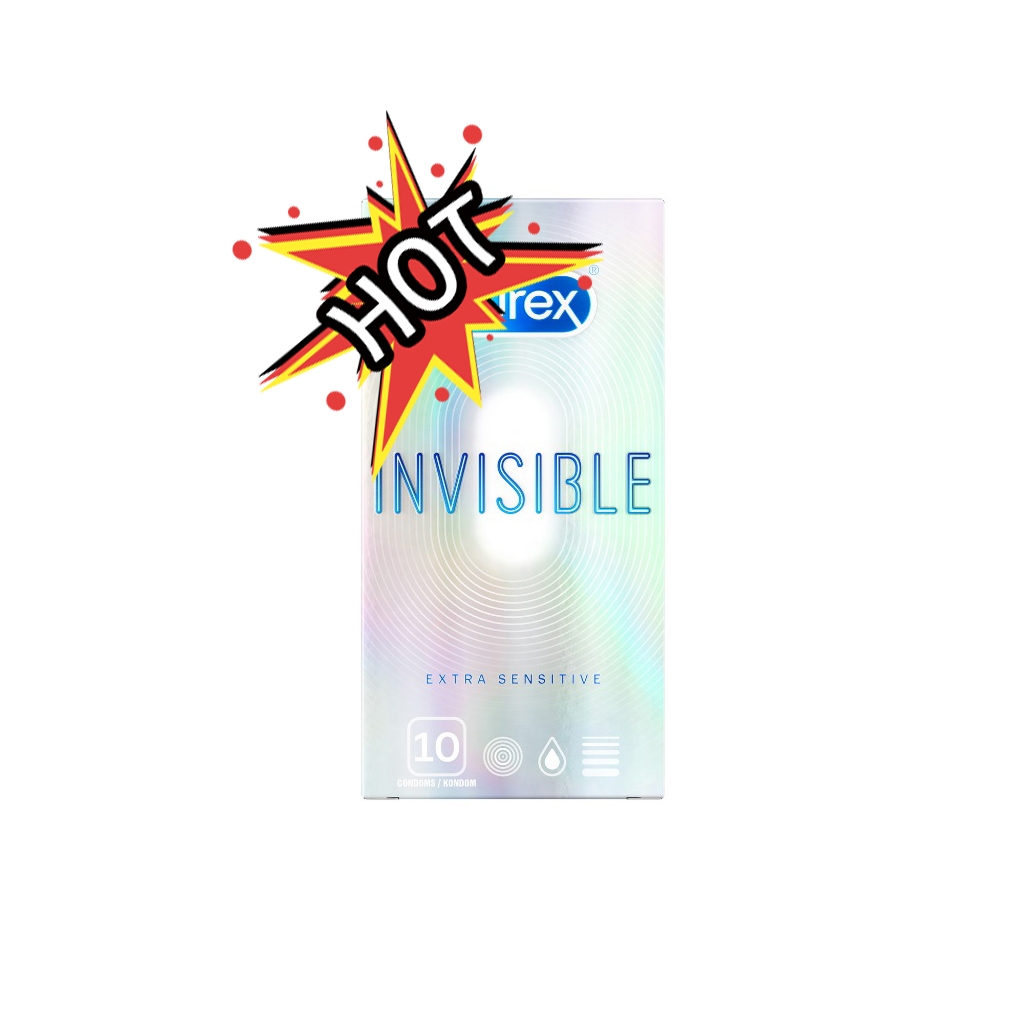 Invisible Extra Thin Extra Sensitive Lubricated Condoms 10s | Shopee ...