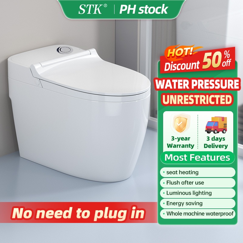 Smart Toilet Non Electric Built In Tank No Water Pressure Limit ...