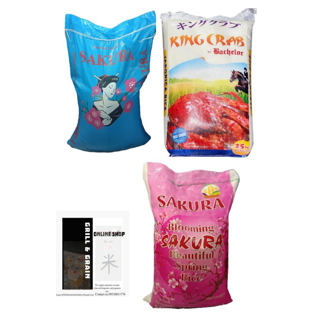 Sakura pink/Sakura blue/King crab japanese rice 25kg/sack | Shopee ...