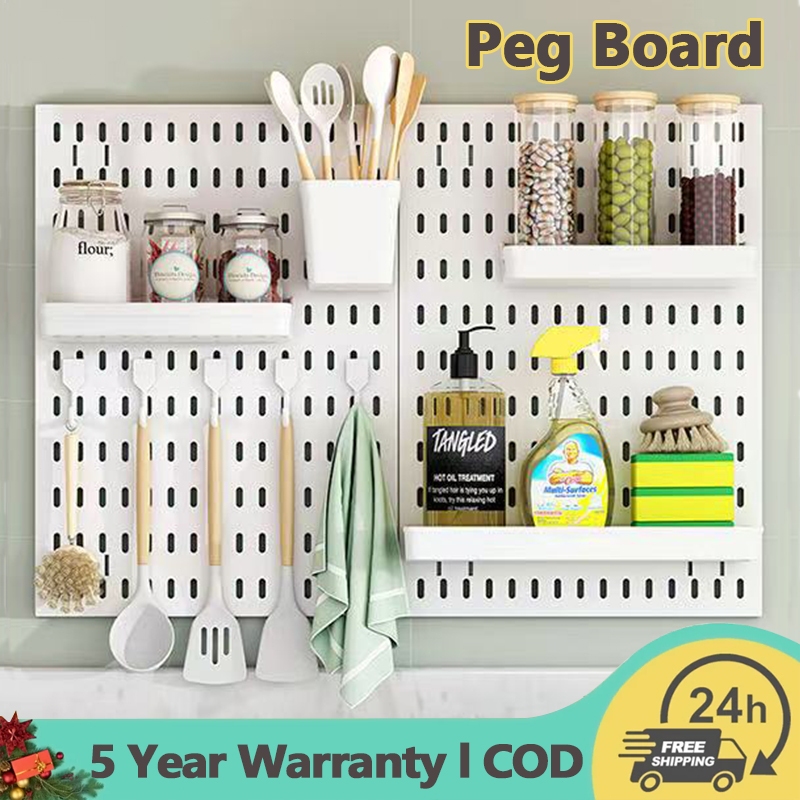 Wall Shelf Pegboard Display Shelf Wall Rack Hanging Shelf Decoration ...