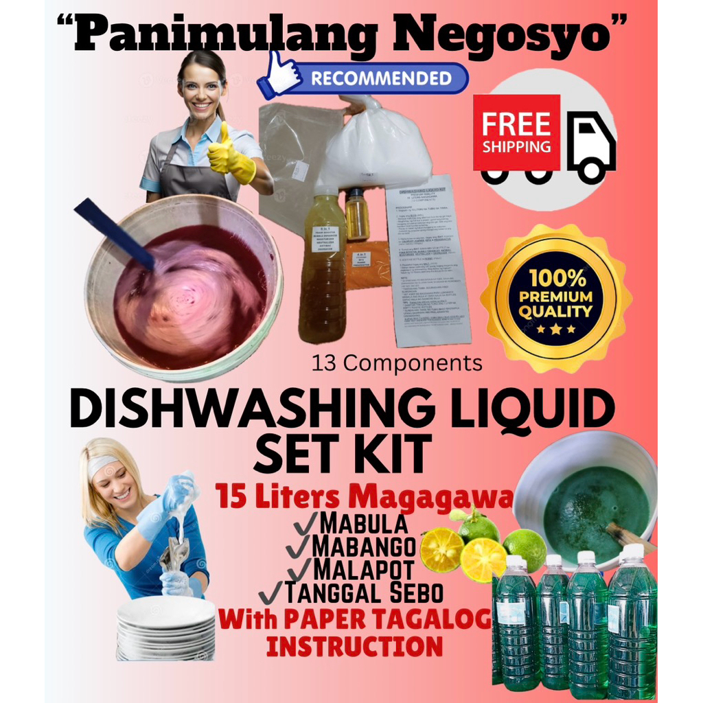 DISHWASHING LIQUID KIT 15-16L bottles nagagawa Premium MALAPOT MABULA ...