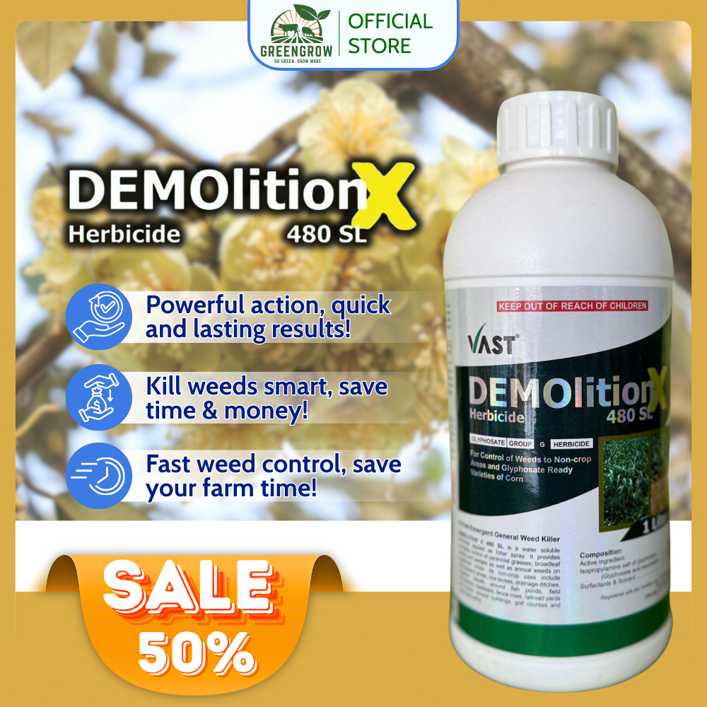 [ BUY 2 GET 1 ] DEMOLITION X HERBICIDE 480 SL Glyphosate 1L Weed Killer ...
