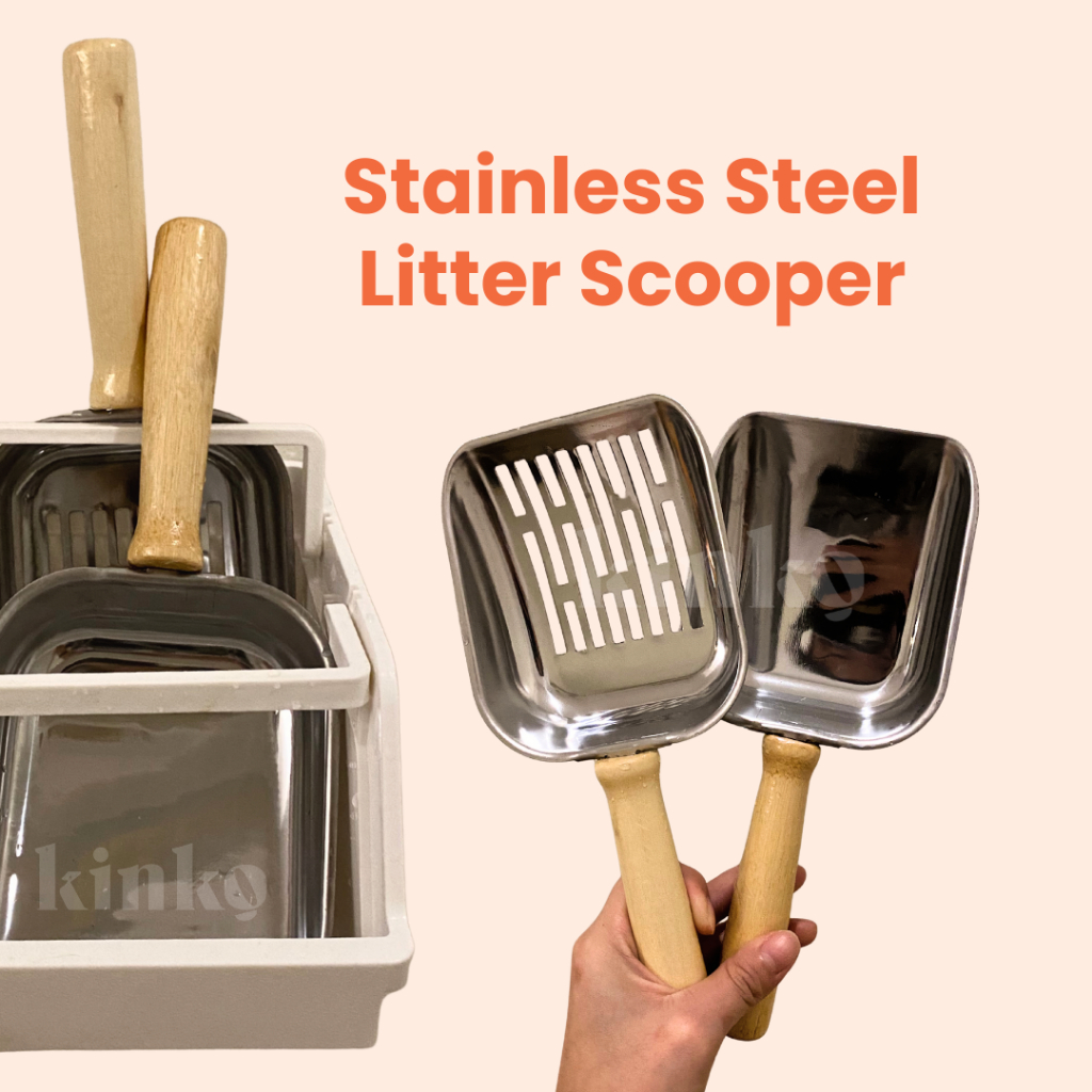 Stainless Steel Litter Scooper (Suitable for all cat litter types ...